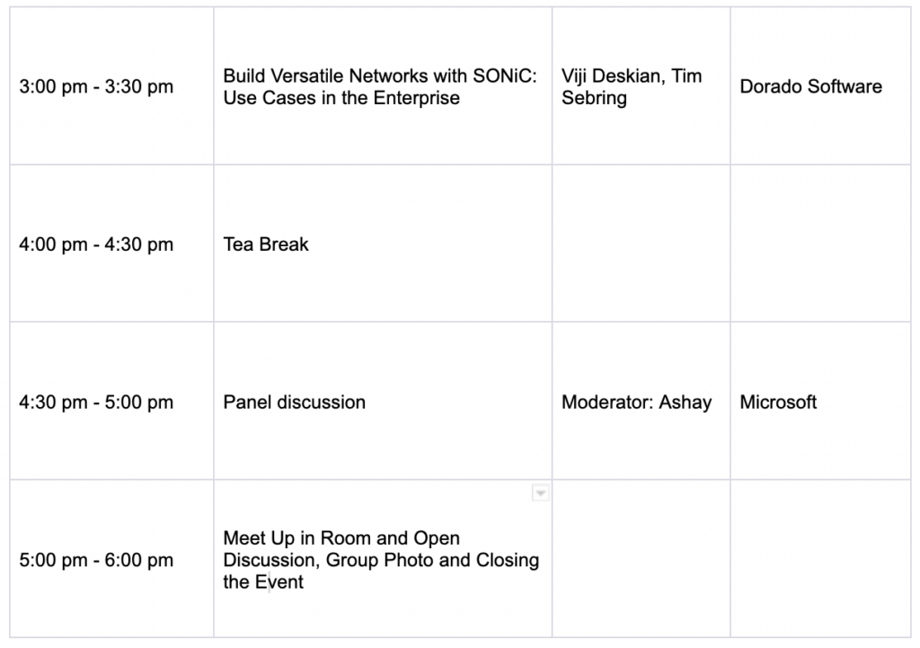 SONiC Workshop India 2023 – Sonic Foundation