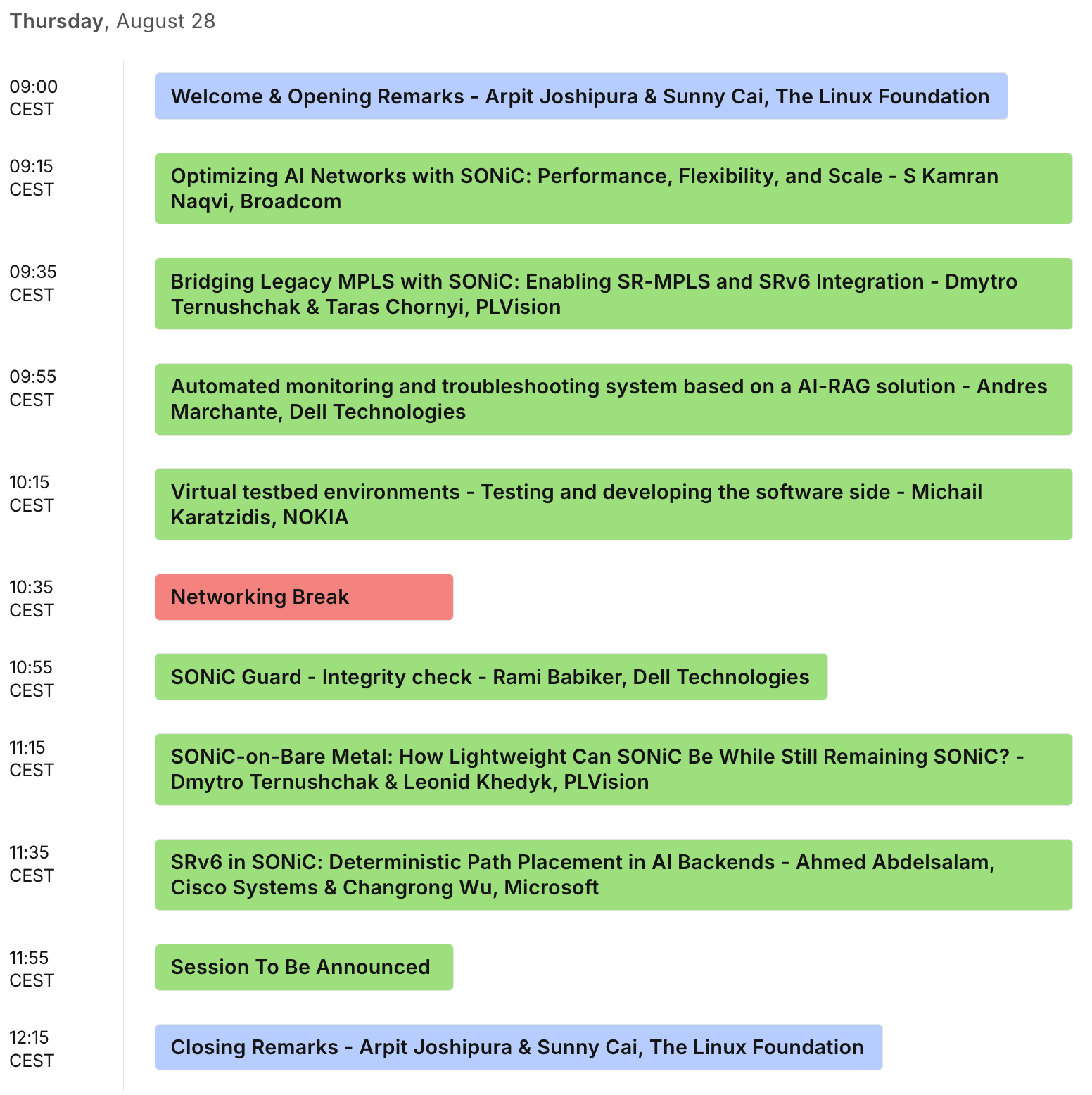 SONiC Booth and SONiC Mini Summit at Open Source Summit Europe – Sonic ...